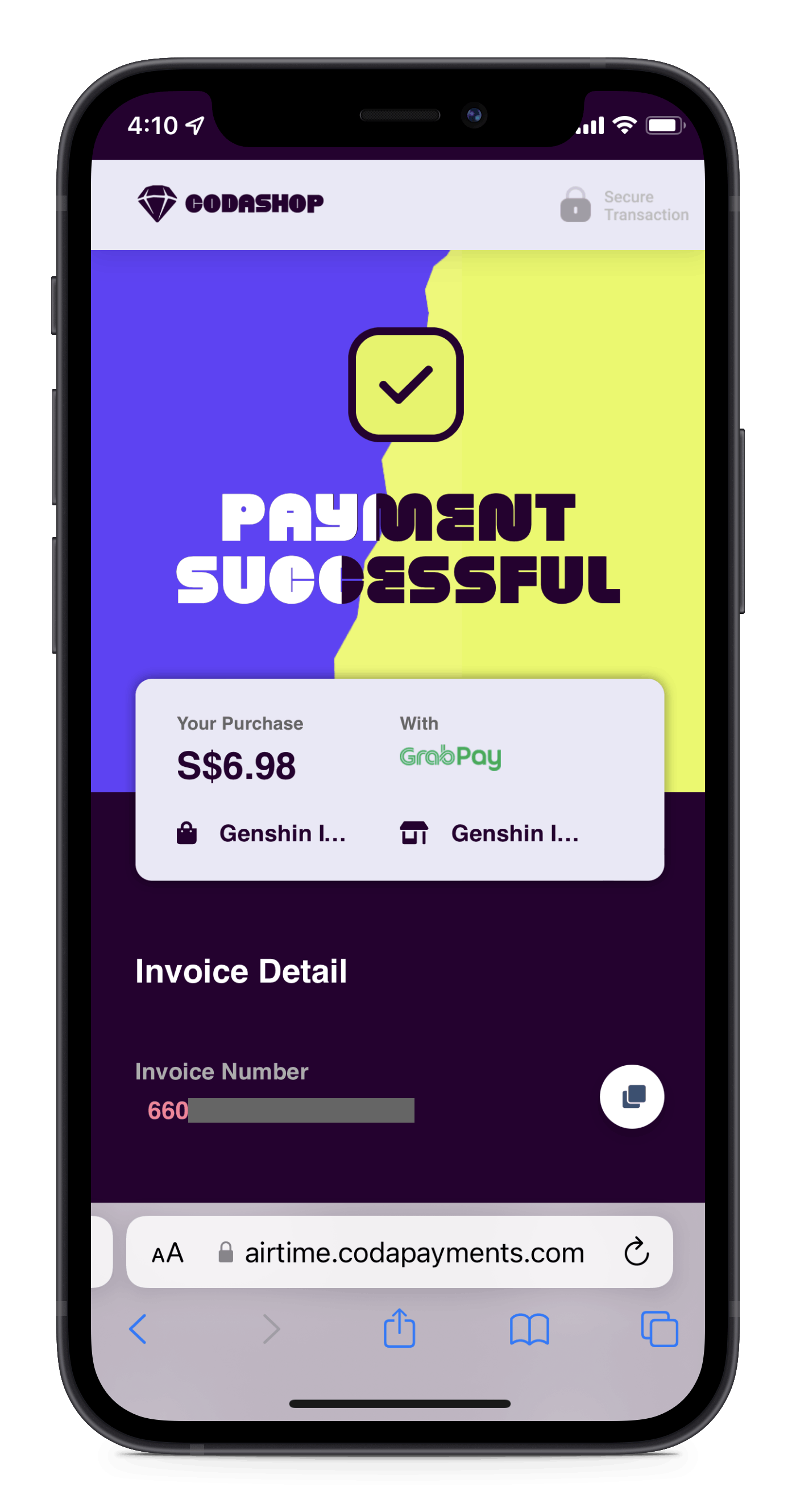 How to Make Payment Using GrabPay – Codashop Singapore